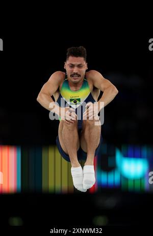 Brazil's Rayan Dutra during the trampoline gymnastics, men's ...