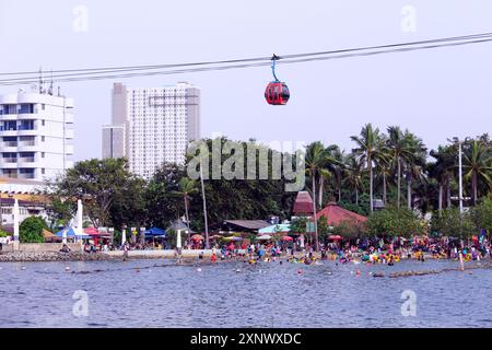 9 July 2017, Jakarta, Indonesia, South East Asia, Cable car on Ancol ...