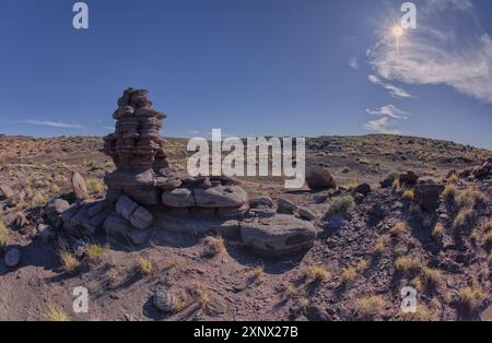 Rock Spire on Crystal Mesa west of Hamilili Point, Petrified Forest ...