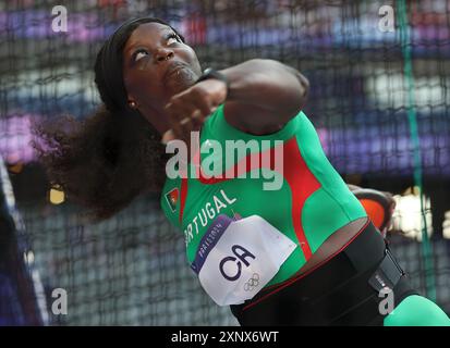 Liliana CA of Portugal competes in the Women Discus throw event during ...