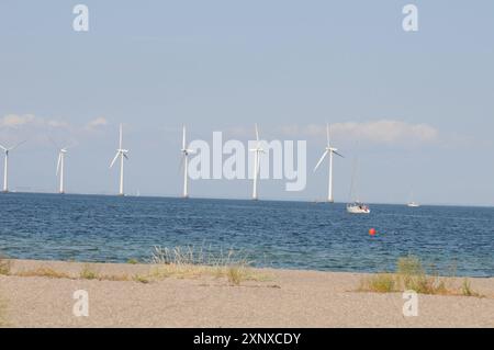 Amager/Copenhagen/ Denmark/02 August 2024/Wind turbine wind power ...