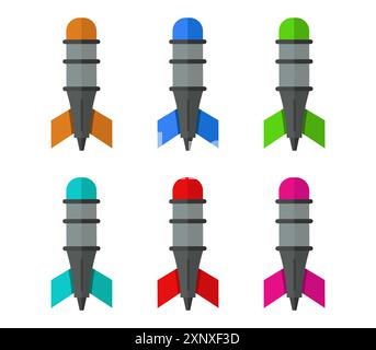 Bomb icon illustrated in vector on white background Stock Photo - Alamy
