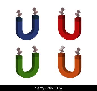 Magnet icon illustrated in vector on white background Stock Photo - Alamy