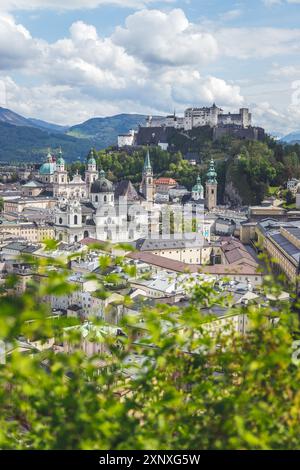 Idyllic panoramic city landscape of Salzburg in Summer Stock Photo - Alamy
