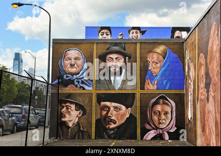 History of Immigration, restored Mural by Simon Huelsbeck, Callowhill ...