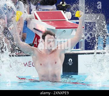 Cameron Mcevoy of Australia celebrates after competing in the swimming ...