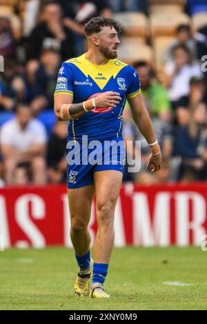 Matty Ashton of Warrington Wolves during pre match warm up ahead of ...