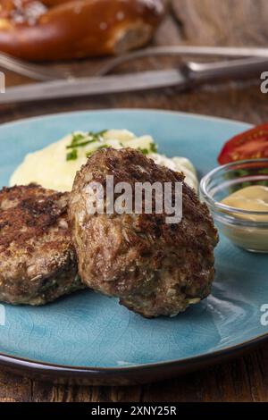 German Meat Patties Stock Photo - Alamy