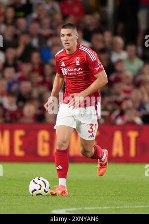 Nikola Milenkovic of Nottingham Forest during the Premier League match ...