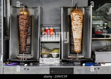 Rotating spit kebab Stock Photo - Alamy