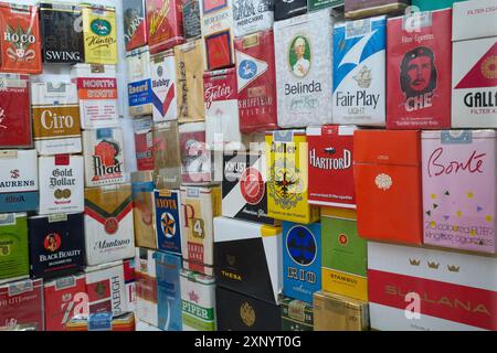 Collage of cigarette packets, Hamburg, Germany, Europe Stock Photo - Alamy