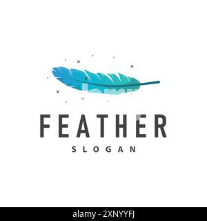 Feather Logo Design Minimalist Vector Template Stock Vector Image & Art - Alamy