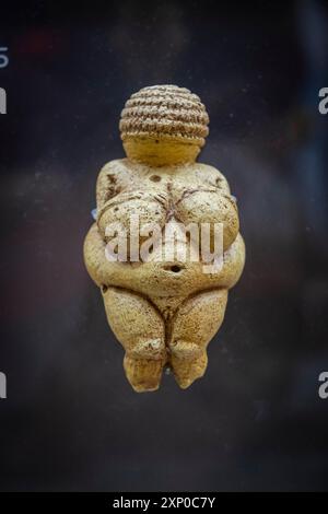 Venus of Willendorf, female limestone figurine, Gravetian Upper ...