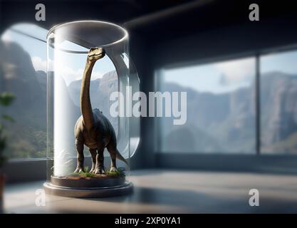 Dinosaur cloning, conceptual illustration Stock Photo - Alamy