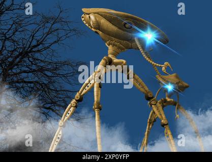 Fighting robots, illustration Stock Photo - Alamy