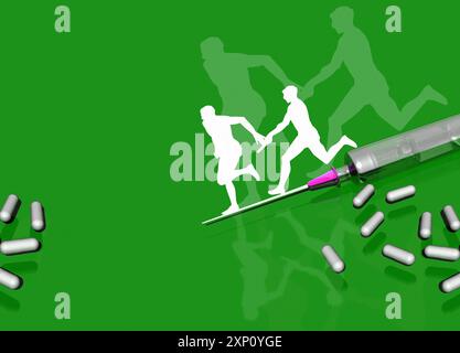 Performance-enhancing drugs, conceptual illustration Stock Photo - Alamy