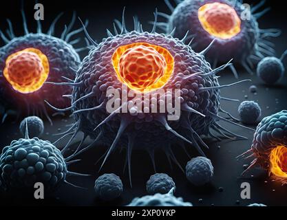 Cancer cells, illustration Stock Photo - Alamy