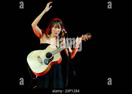 Italian singer Marina Rei in acoustic concert. Cesenatico (Italy ...