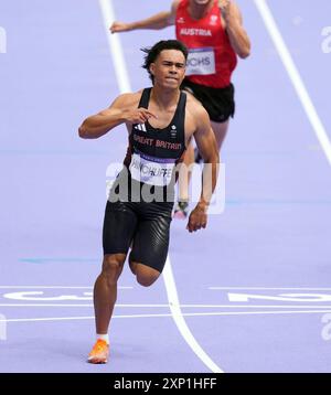 Great Britain's Louie Hinchliffe during the men's 100m heats at the ...