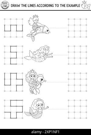 Mermaid drawing, writing, tracing, space orientation activity for kids ...