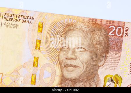 Portrait Nelson Rolihlahla Mandela is from South Africa 200 rand is ...
