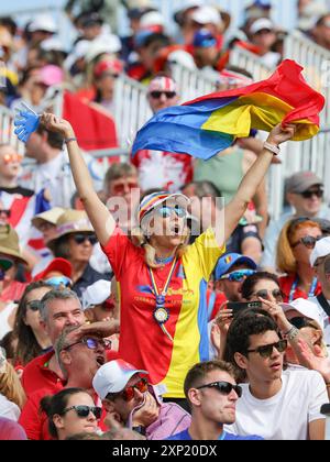 Vaires Sur Marne. 3rd Aug, 2024. Gold medalists team Romania attend the ...