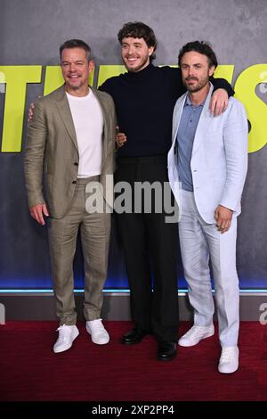 USA. Matt Damon and Jack Harlow in The Instigators ©Apple TV+ a 2024 ...