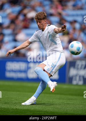 Coventry City's Victor Torp warms up during the Sky Bet Championship ...