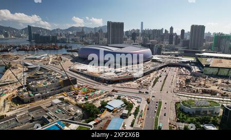 the new built stadium, kai tak sport park, part of the infrastructure ...
