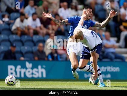 Preston North End's Jack Whatmough clears away a cross during the Sky ...
