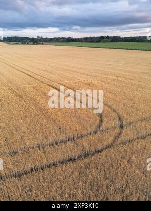 Arable farmland on the Staffordshire, Shropshire border near Pattingham ...