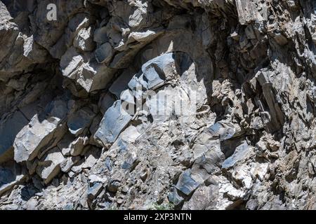 Complex anticline folds in limestone outcrop. Sichuan, China Stock ...