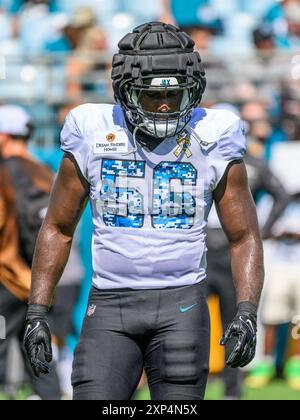 Jacksonville Jaguars linebacker Yasir Abdullah (56) leaves the field ...