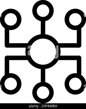 Network hub connecting multiple devices with data flowing, symbolizing ...