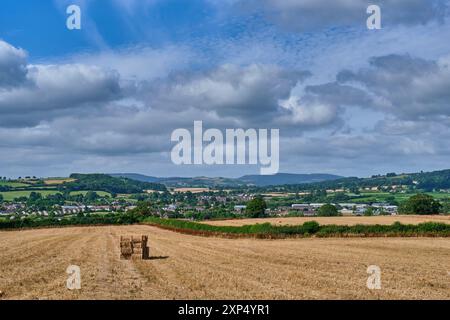Craven Arms and the Clun Valley, Craven Arms, Shropshire Stock Photo ...