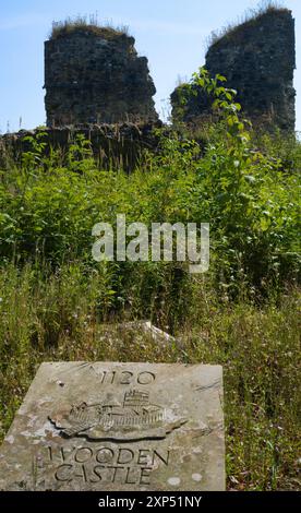 A view of the ruins of Lochore castle in the Kingdom of Fife, Scotland ...
