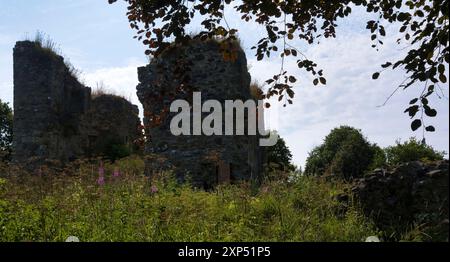 A view of the ruins of Lochore castle in the Kingdom of Fife, Scotland ...