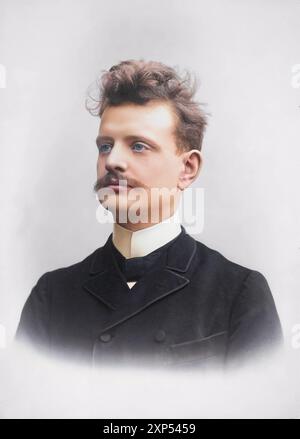 Jean Sibelius. Circa 1885-90. Photographed by Daniel Nyblin Stock Photo - Alamy
