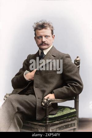 Jean Sibelius. Circa 1890. By Daniel Nyblin Stock Photo - Alamy
