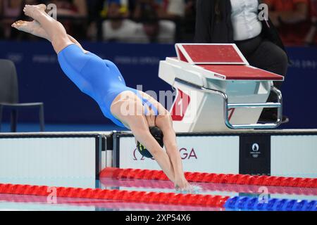 03 August 2024, Olympics, Paris 2024, swimming, 50 m freestyle, women ...