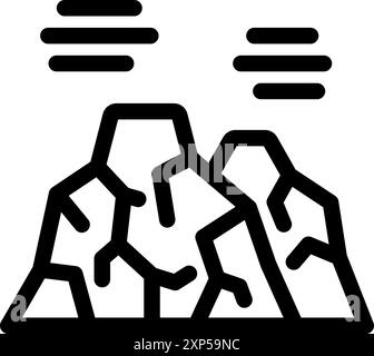 Drought ground symbol cracked surface and dryness vector icon hot ...