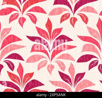 Seamless Christmas poinsettia retro pattern. Decorative ornament in ...