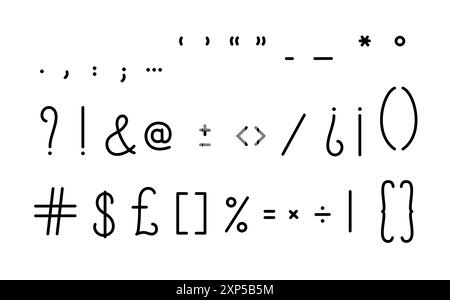 Punctuation marks vector symbols typography set Stock Vector Image ...