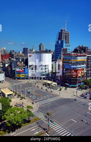 Ximen crossing and MRT Station, Ximending, Taipei, Taiwan Stock Photo ...