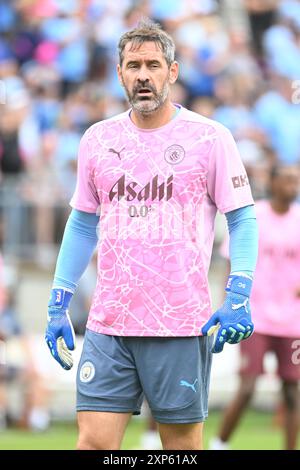 Manchester City goalkeeper Scott Carson during the training session at ...