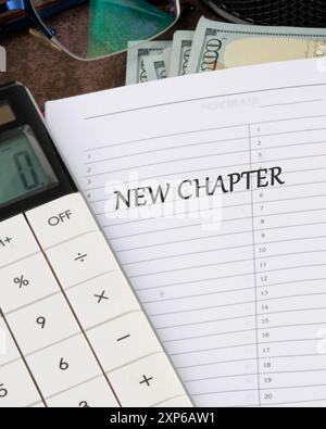 Text sign showing New Chapter. Business photo text Starting ultimately ...