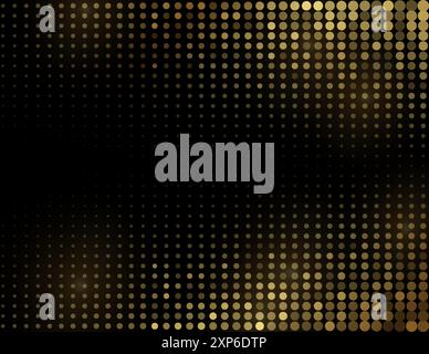 Shiny golden halftones dotted particles abstract sparkling background ...