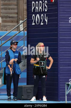 Great Britain's Amber Rutter (right) after finishing second in the ...