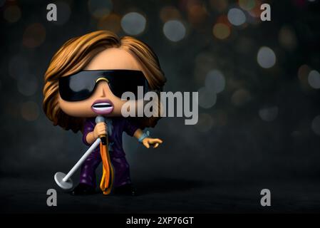 American singer Steven Tyler and guitarist Nuno Bettencourt perform at ...