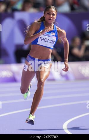 Gabrielle Thomas during 200 meter for women at the Tokyo Olympics ...